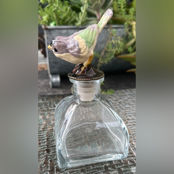 Accents | Vintage Perfume Vial With Enamel Bird Stopper | Poshmark